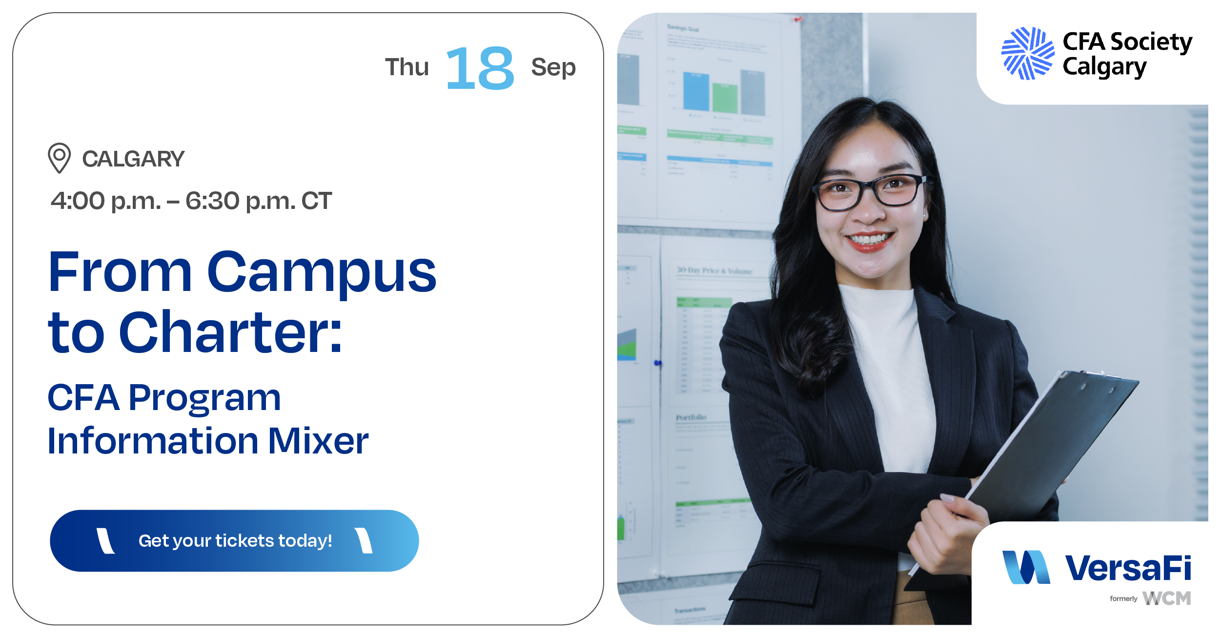 From Campus to Charter: CFA Program Information Mixer - VersaFi